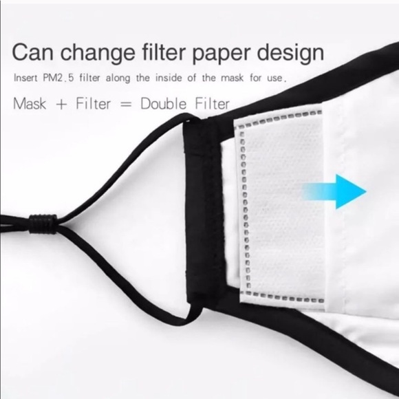 Accessories | Black Reusable Breathable Filter Insert Face Mask | Poshmark